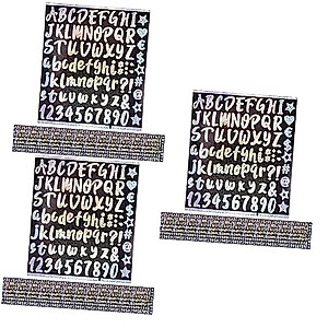Housoutil 36 Sheets Alphanumeric Kit letters mailbox stickers vinyl letter stickers window sticker digital sign gold number stickers Self-Adhesive Decals for Signs outdoor mailbox numbers