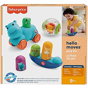 Fisher-Price Hello Moves Play Kit, Curated Gift Set of Activity Toys for Infants Ages 9 Months and Up