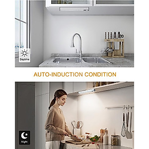 Under Cabinet Lights, LED Motion Sensor Light, USB-C Rechargeable 10 LED Closet Lights Wireless Magnetic Stick-Anywhere Night Light for Kitchen, Wardrobe, Closets, Cupboard, Stairs