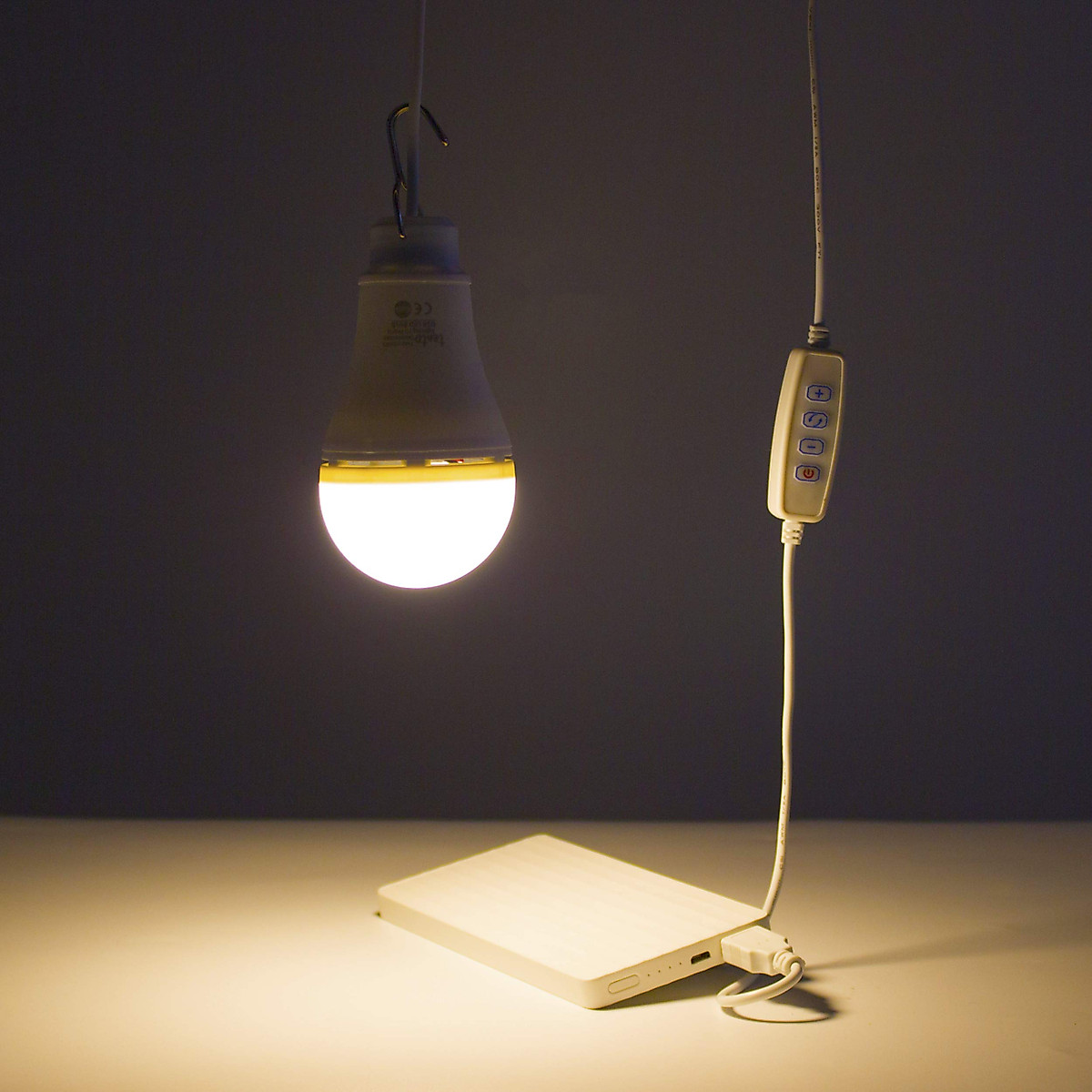 Tento Lighting USB Bulb USB-Powered LED Light Three Color Change, 40 Watts Replacement Portable Hanging Bulbs Camping Fishing Beach Tent Dormitory Energy Saving Led Lightbulb