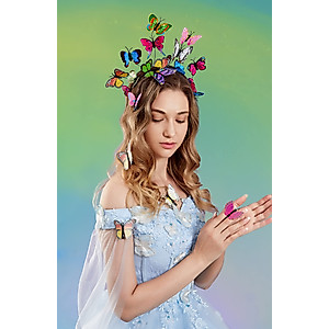 Zivyes Butterfly Fascinator Hats for Women Monarch Tea Party Headband Alice in Wonderland Hat Kentucky Derby Halloween Costume