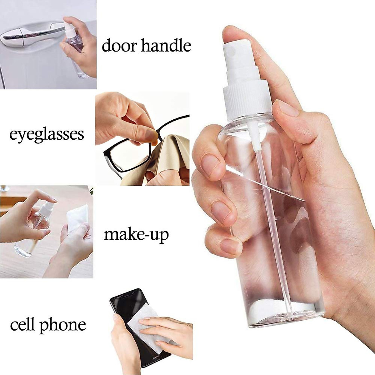 20 Pack Clear Spray Bottle, Cleaning Products,Travel,Dispensing Makeup Liquid,Reusable