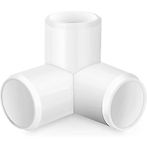 MAXSELL 24 pack 3 Way 1/2 inch PVC Fitting Corner Cross Elbow, 1/2" PVC Fitting Elbow for Greenhouse Shed Pipe, Tent Connection, Furniture Build Grade SCH40