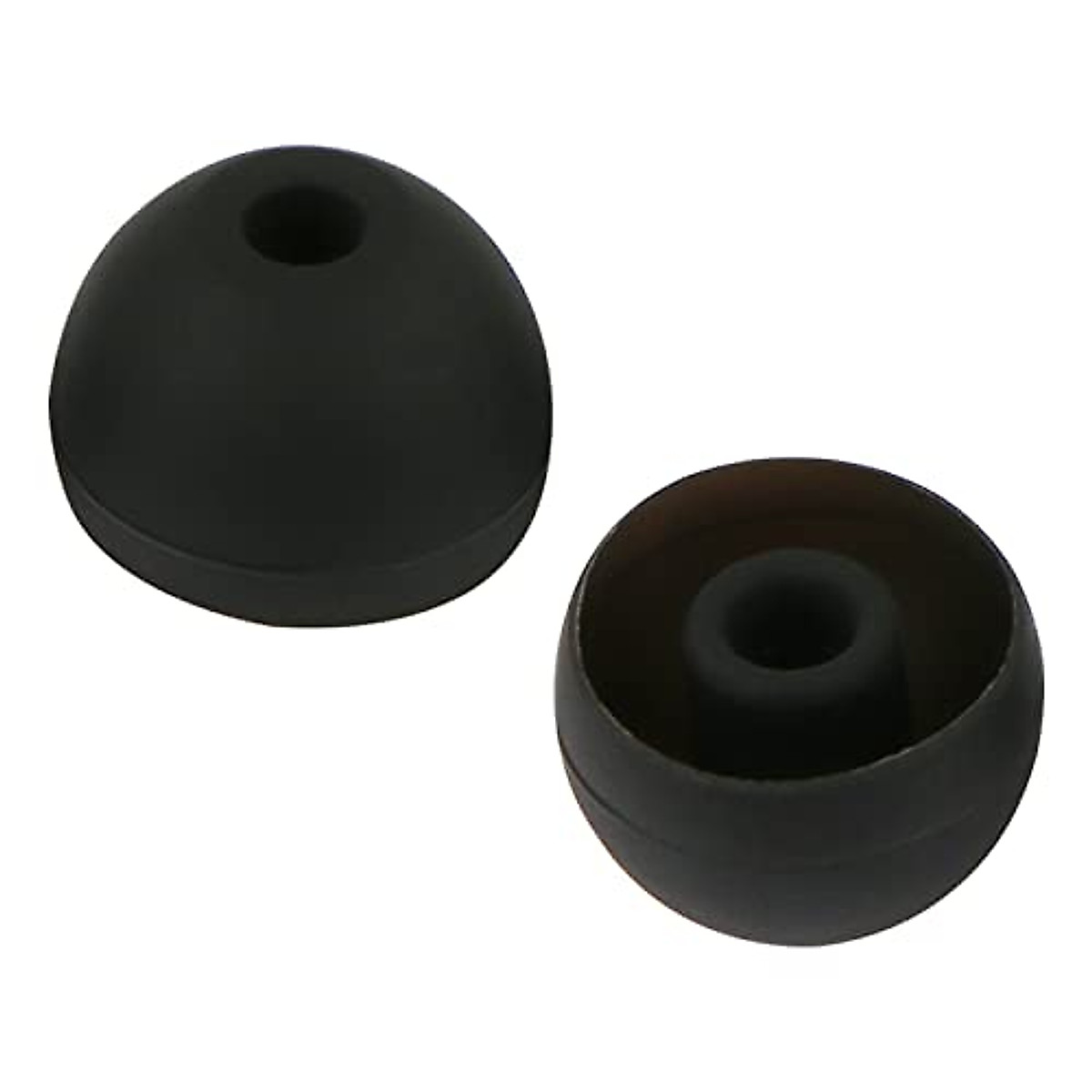 Rieyuf Silicone Ear Tips Ear Cushion Ear Gel Compatible for Beat s Flex, 4 Size 4 Pairs Eartips Earbuds Replacement for New Beat s Flex Wireless Earphones, Black - 8 Pcs