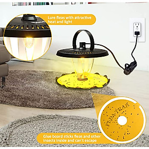 Redeo Flea Trap Refills Discs 8 PCS Sticky Pad Refills 6 Inch Natural Glue Board Replacement for Fleas Bugs, Odorless and Safe for Family and Pets