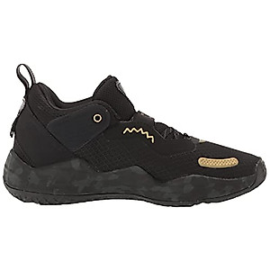 adidas D.O.N. Issue 3 Basketball Shoe, Black/Gold Metallic/Grey, 6 US Unisex Big Kid
