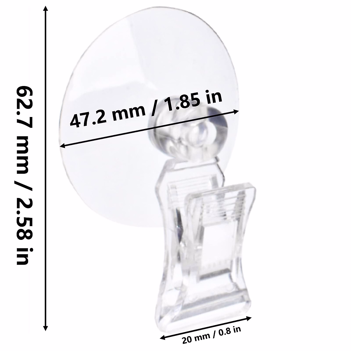 AccEncyc 12Pcs Veggie Clips Aquarium Seaweed Clips Fish Food Holder Wide Mouth Clips Plants Suction Cups Algae Clips for Freshwater and Marine Fish Tank (Plastic)