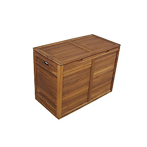 AquaTeak The Original Nila Double Teak Laundry or Storage Hamper