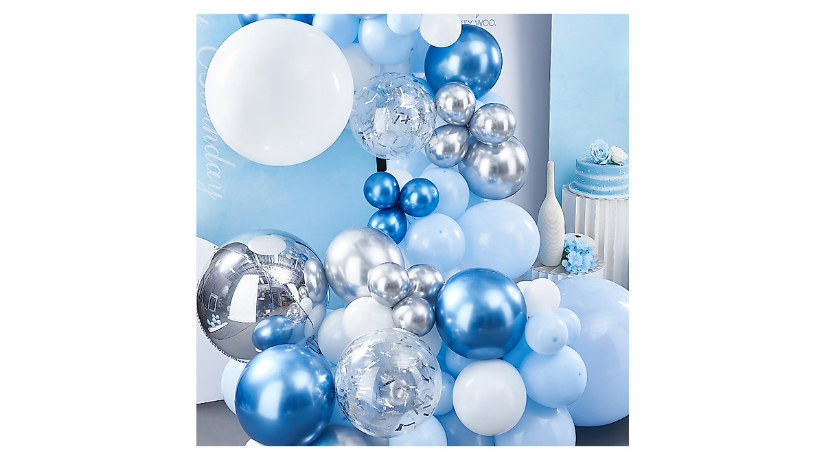 PartyWoo Blue Balloon Garland Kit for Kids & Baby Showers