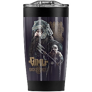 The Lord of the Rings Gimli Stainless Steel Tumbler 20 oz Coffee Travel Mug/Cup, Vacuum Insulated & Double Wall with Leakproof Sliding Lid | Great for Hot Drinks and Cold Beverages