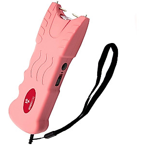 Avenger Defense Stun Gun for Self Defense with LED Flashlight Protection Device (ADS-80P)- (Baby Pink)