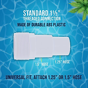 U.S. Pool Supply Replacement Universal Combo Hose Adapter, 1-1/4" or 1-1/2", 3 Pack - Fits Above-Ground Pool Pump, Filter, Skimmer - Compatible with Hayward SPX1091Z7 or SPX1091Z4, Swimming Pool