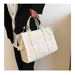 YUESUO Canvas Tote Bags for Women, Handbag Tote Purse with Zipper,Crossbody Tote Bags for Work and Travel