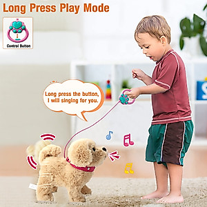 Koonie Talking Plush Golden Retriever Toy Repeats What You Say, Barks and Walks - Electronic Interactive Stuffed Puppy for Kids