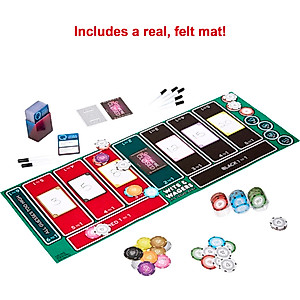 Mattel Games Wits & Wagers Board Game Vegas Edition, Party Game with Dry Erase Boards, Markers & Poker Chips for 5+ Players