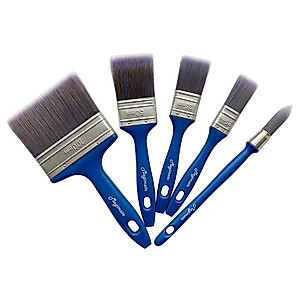 Magimate Paint Brush Set, Painters Professional Painting Brushes with an Elegance Tapered Trim Brush for Walls, Cabinets, Pack of 5
