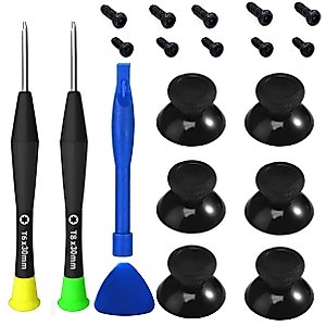 Xbox One S Controller Joystick Replacement, SKZIRI 6PCS Thumbsticks Analog Thumb Sticks Parts with T6 T8 Torx Screws Security Screwdriver Repair Tool Kit Set for Xbox One Controller(Set2 for Xbox one)