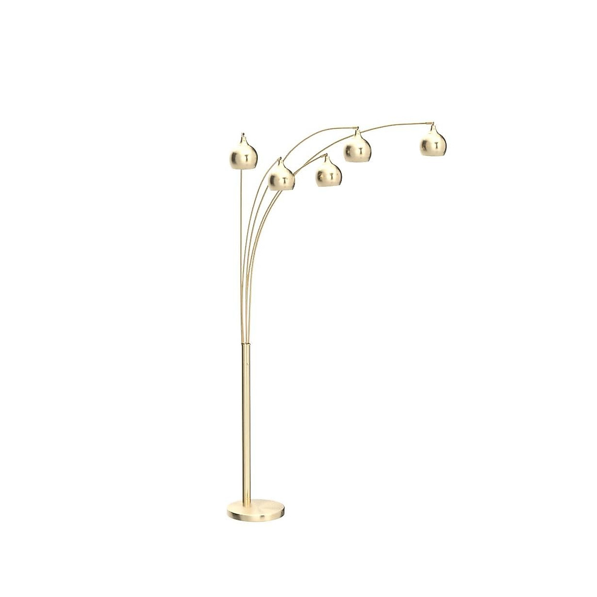 Artiva USA LED9656FAB Amore 86" 5-Arched LED Floor Lamp with Dimmer, Antique Satin Brass