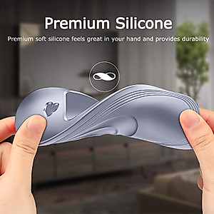 Fintie Protective Case for PS5 Media Remote - CaseBot Lightweight (Anti-Slip) Shockproof Silicone Cover for Sony PlayStation 5 Media Remote Controller, Lavender Gray