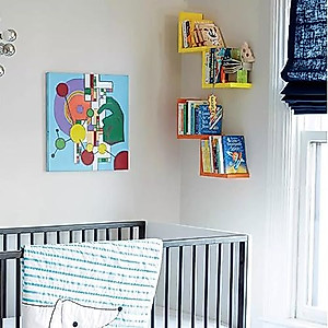 Floating Shelves W Shape Floating Shelves for Children’s Room Nursery, Wall Mounted Display Shelves Storage Unit, Modern Home Decor Wall Shelf Bookshelves for Living Room,Office,Bedroom,Bathroom,Kitch