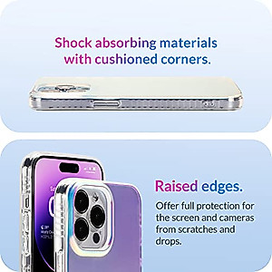 LONLI Hue - for iPhone 14 Pro Max - Fluorescent Coloful Iridescent Translucent Matte Phone Case - Cute and Unique for Women, Girls and Men