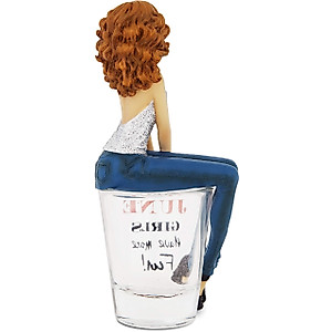 Hiccup by H2Z "June Girls Have More Fun!" Shot Glass with 5-3/4-Inch Girl Figurine