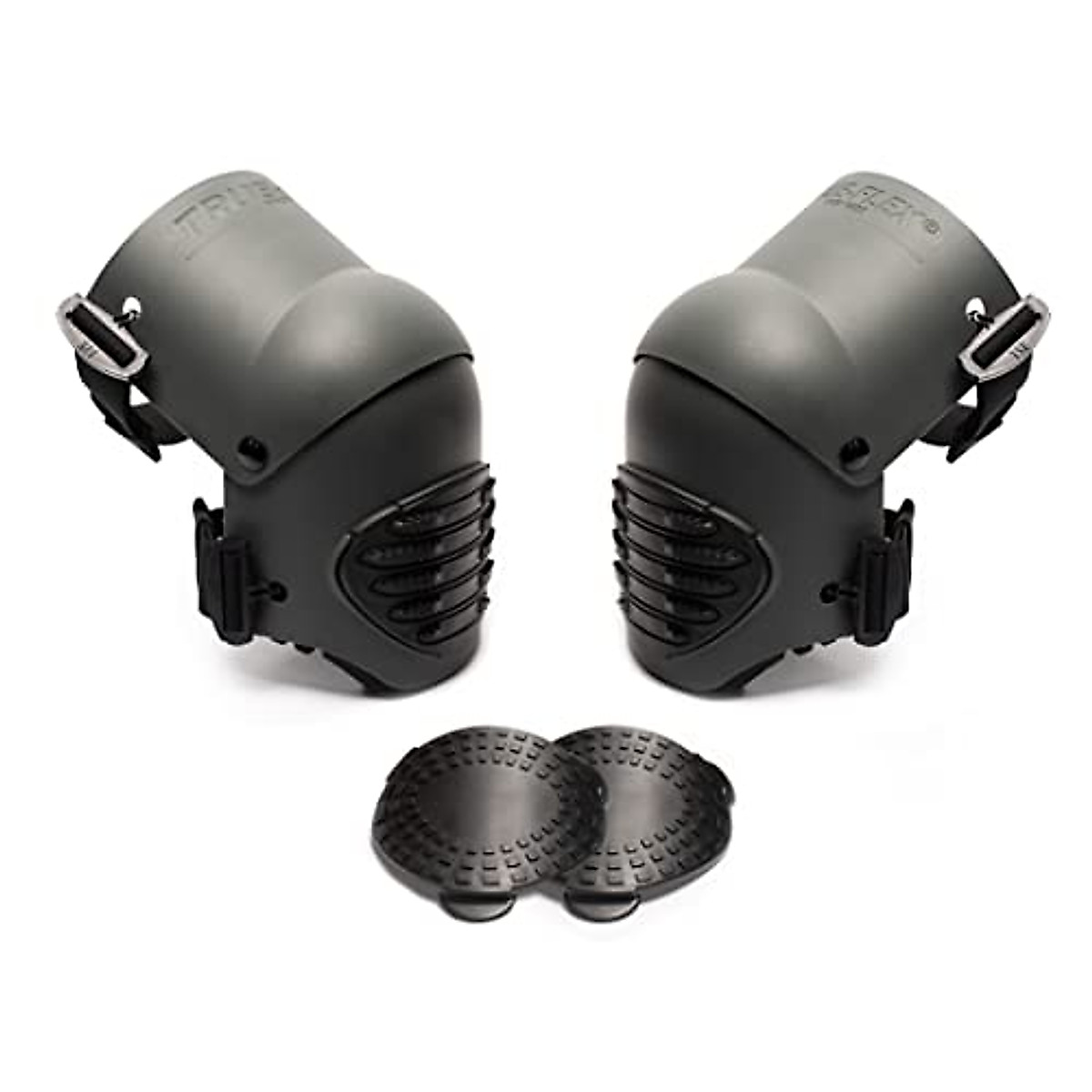 TSE Safety - TSE-TFLX-4-16 Flex Work Knee Foam Padding Pads - Anti-slip Strong Double Straps Comfortable Knee Protection Breathable Heavy Duty for Indoor and Outdoor Use – Black, One Size