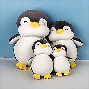 SEENEEY Plushies Penguin Stuffed Animal Toys,Fat Penguin Plush Doll Boy Girl Girlfriend Valentine's Day Gift Cute Pillow (Grey,9.8in)