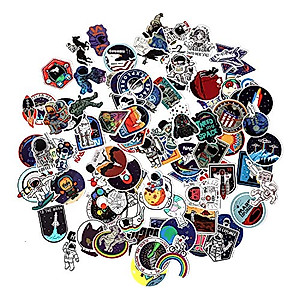 100pcs Space Stickers for Water Bottle Laptop,Waterproof Vinyl NASA Stickers Pack, Space Theme Gifts for Adults Teens Kids Boys Stickers for Ipad MacBook Skateboard Decals