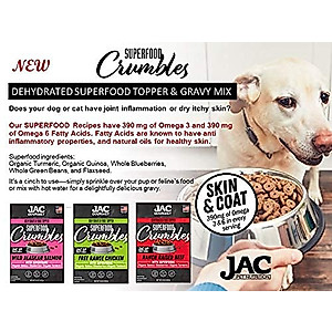 JAC Dog Food Topper and Gravy Mix – Free-Range Chicken with Postbiotics, Meal Enhancement Dog Food (Approximately 30 Servings) Made in The USA