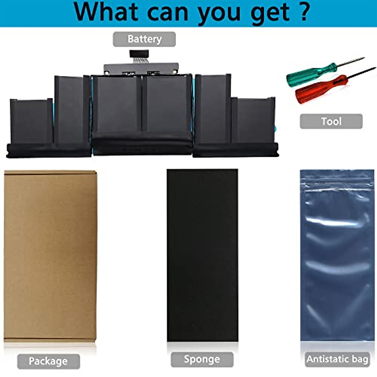 Tinkerpal A1494 Laptop Battery Compatible with MacBook Pro 15 inch Retina A1398 Late 2013 Mid 2014 Early 2015 Version, ME293 ME294 MGXA2 MGXC2 MJLQ2 MJLT2 MJLU2 11.26V 95Wh