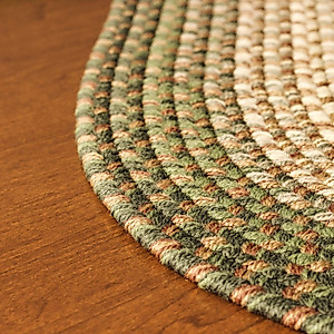 Super Area Rugs Oval 2X6 Herb Garden Braided Rug Hartford Primitive Decor Rug - Indoor Outdoor - 2' X 6' Runner Braided Rug Kitchen Rug - Hallway Rug