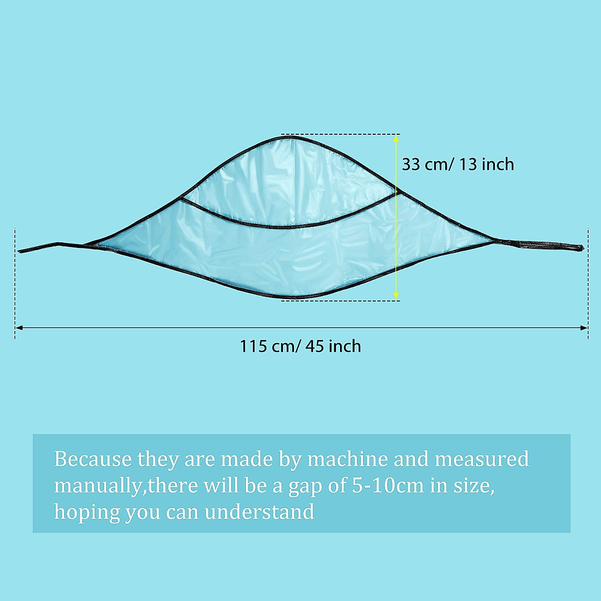 SATINIOR 6 Pcs Women's Rain Bonnet with Visor Clear Waterproof Rain Bonnet Plastic Rain Hat for Women (Extra Thick)(Black Edge)