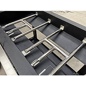 DELSbbq Stainless Steel BBQ Grill Burner Replacement for Blackstone 28 Inch Grill Top, 2 Pack Burner Tube with Screw