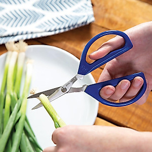 Joyce Chen Original Unlimited Kitchen Scissors All Purpose Dishwasher Safe Kitchen Shears With Comfortable Handles, Blue