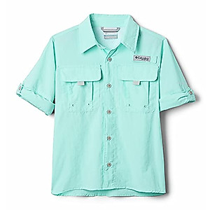 Columbia Boys Bahama Long Sleeve Shirt, Gulf Stream, Small