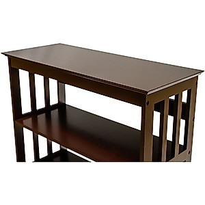 Legacy Decor 3 Tier Wooden Bookshelf Bookcase Shelves Espresso Finish 36" High