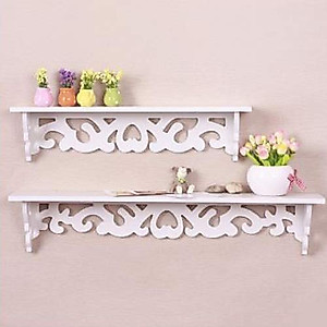 Gilroy Floating Wall Shelves Bookshelf White Wall Mounted Decorative Display Wall Shelf Storage Rack