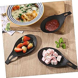 DOITOOL 3pcs Silicone spoon rest cooking accessories utensil rest plate teapot spoon rest cooking spoon holder kitchen spoon rest silicone spoon holder utensils Simple tea spoon
