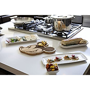 TOSCANA - a Picnic Time brand - Disney Mickey Mouse Disney Classics Mickey Mouse Cutting Board - Wood Cheese Board - Charcuterie Board