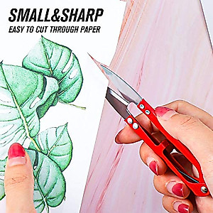 3 Pieces Sewing Scissors 4.7 Inch U Shape Yarn Thread Cutter Embroidery Small Snips Clippers Trimming Nipper for Sewing Stitch DIY Crafts Supplies, Random Color