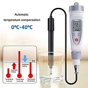 Digital Dissolved Meter JPB-70A Portable Pen Water Quality Monitor Dissolved Oxygen Meter with Backlight 0.0-20.0mg/L ±0.3mg/L for Freshwater Culture/Mariculture/Swimming Pool