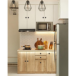 MoHern Black Cabinet Knobs, 30 Pcs 1-1/5 inch Kitchen Cabinet Drawer Hardware Knobs