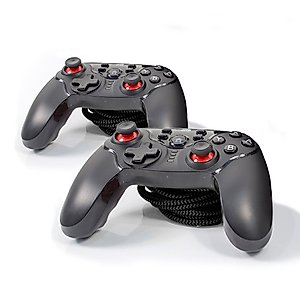 Orzly Pro Gamepad Turbo Controller for Nintendo Switch - TWIN PACK - 2x Plug and Play USB Wired Game Pads with Extra Long 3m Cable (10ft) and Turbo Buttons for Nintendo Switch (BLACK Control Pads x2)