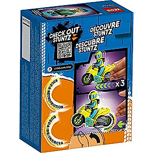 LEGO City Stuntz Cyber Stunt Bike 60358, Flywheel-Powered Motorbike Toy to Perform Jumps and Tricks, Action Toys for Boys and Girls Ages 5 Plus, Extension Set