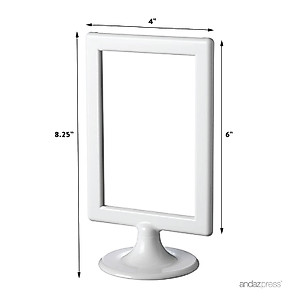 Andaz Press Framed Wedding Party Signs, Metallic Silver Ink, 4x6-inch, 2-Pack, Ladies Gentlemen Please Help Yourself Compliment of The Bride Groom Bathroom Basket Signs, Double-Sided, Decorations