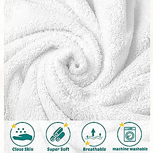 Chumia 6 Pack Baby Bath Towel, Soft Coral Fleece Absorbent Newborn Hooded Towel for Kids, 30 x 30 Inch Hooded Baby Toddler Bath Blanket Towel for Babies Toddler Infant Shower Gift Supplies (White)