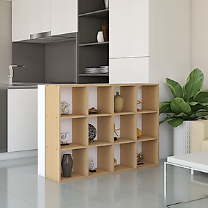 Letmobel Cube Organizer | Book Shelf Organizer with Cube Storage Shelf | DIY Cubical Storage Organizer | Shelf Organizer for Bedroom Living Room Office | Cube Shelf for Home Offices (12 Cube, Black)