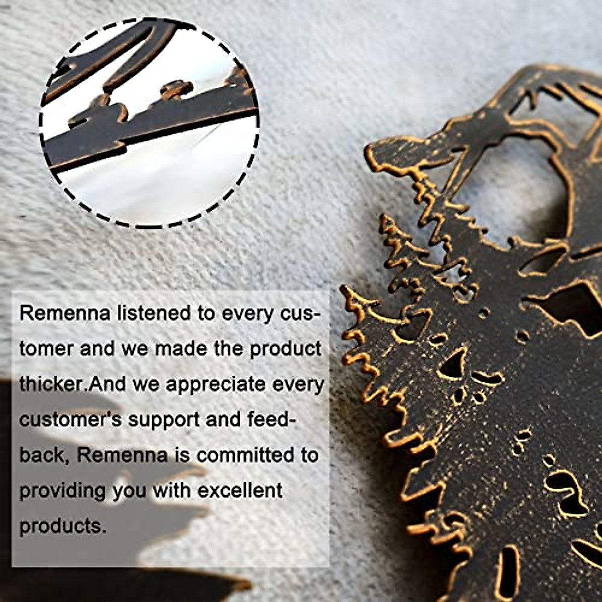 Remenna Cabin Decor Metal Deer Wall Art Rustic Wall Decor Hanging for Bathroom Living Room Bedroom Indoor Outdoor 22x13 Inches