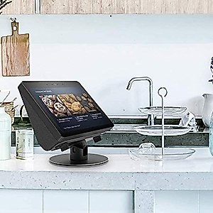 Echo Show Stand Aluminum Stand Easy to Install for Amazon Echo Show 2nd Gen Speaker Accessories Horizontal 360 Rotation Longitudinal Angle Change Base Black